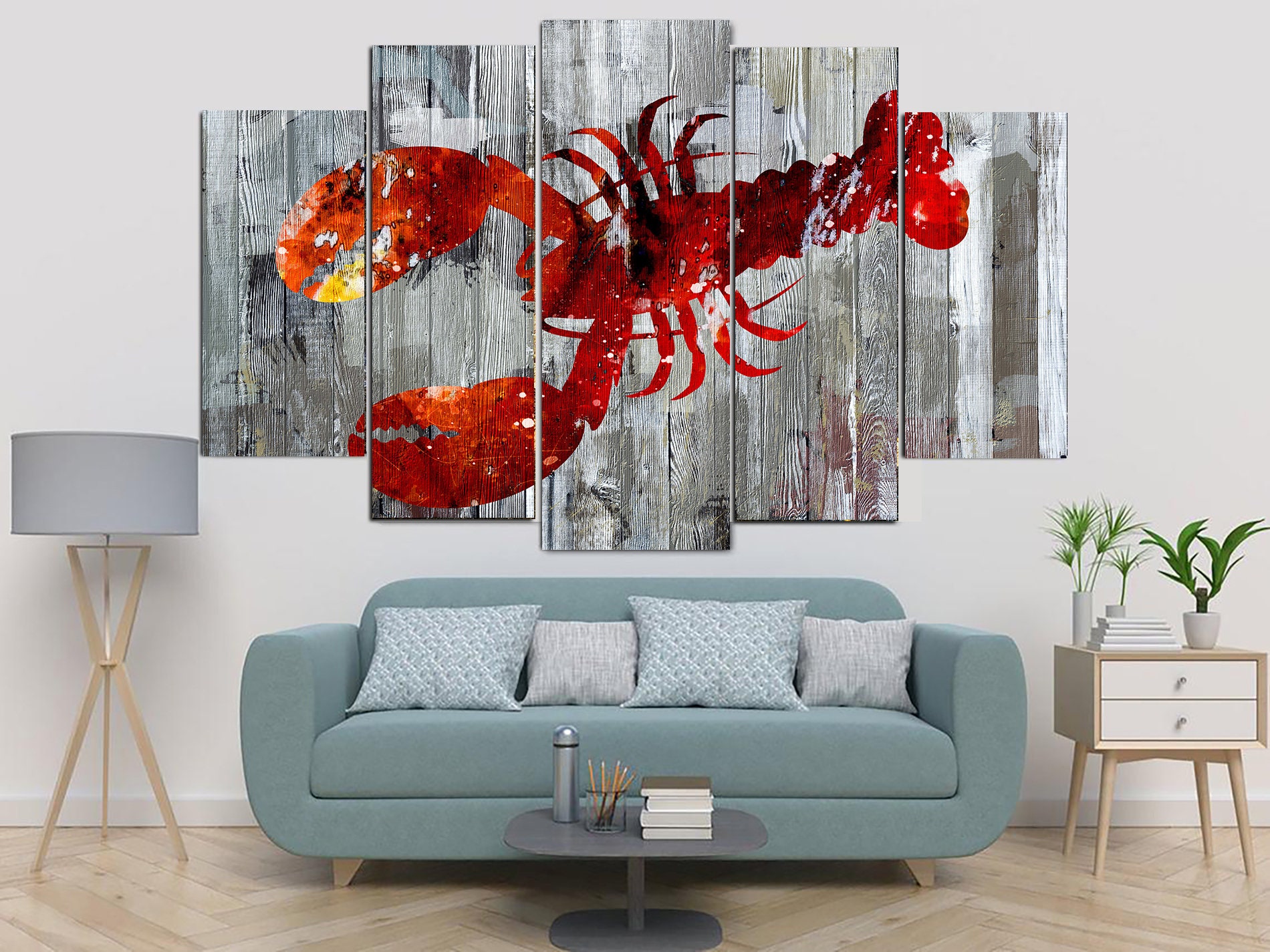 Lobster Print Lobster Art Print Lobster Painting Sea Creature | Etsy