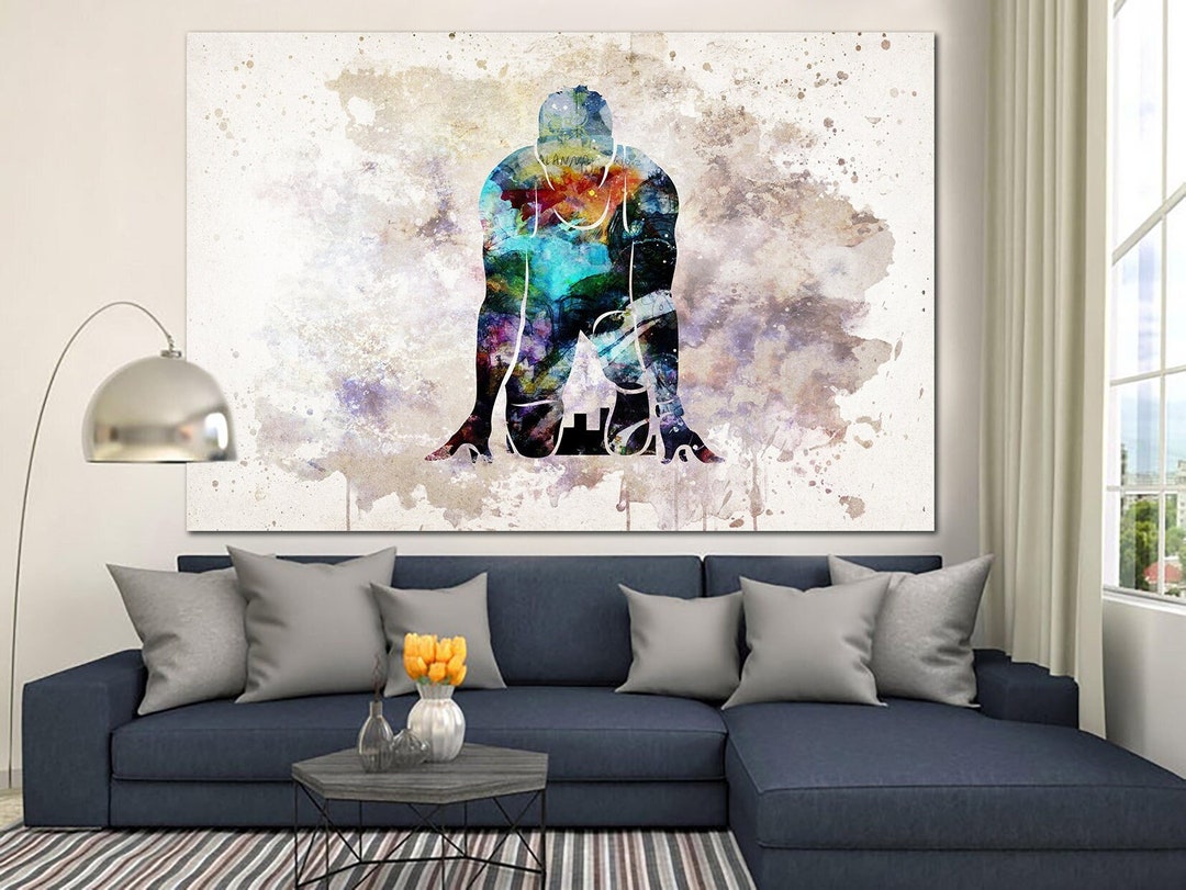 Abstract Sprinter Wall Art Modern Running Man Multi Panel Print on ...