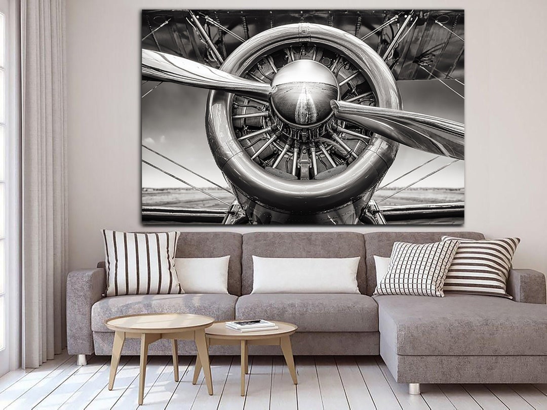 Airplane Propeller Canvas Wall Art Plane Multi Panel Poster Print ...