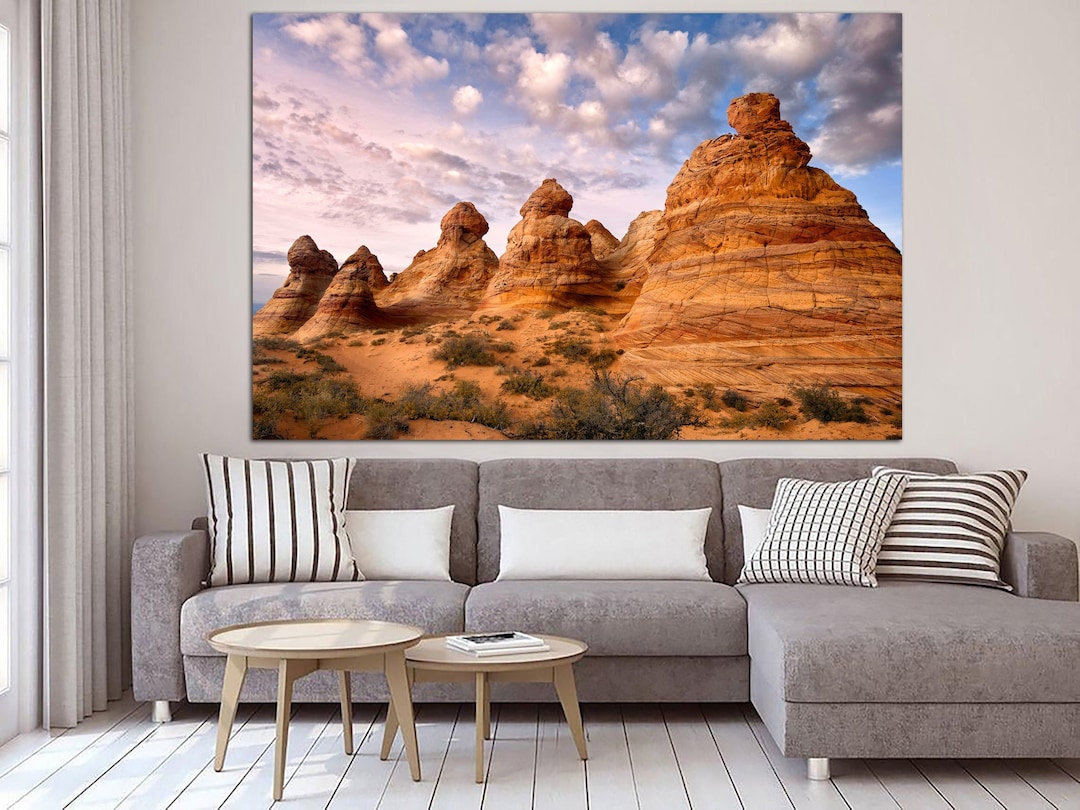 Desert Landscape Print on Canvas National Park Photo Poster Multi Panel ...