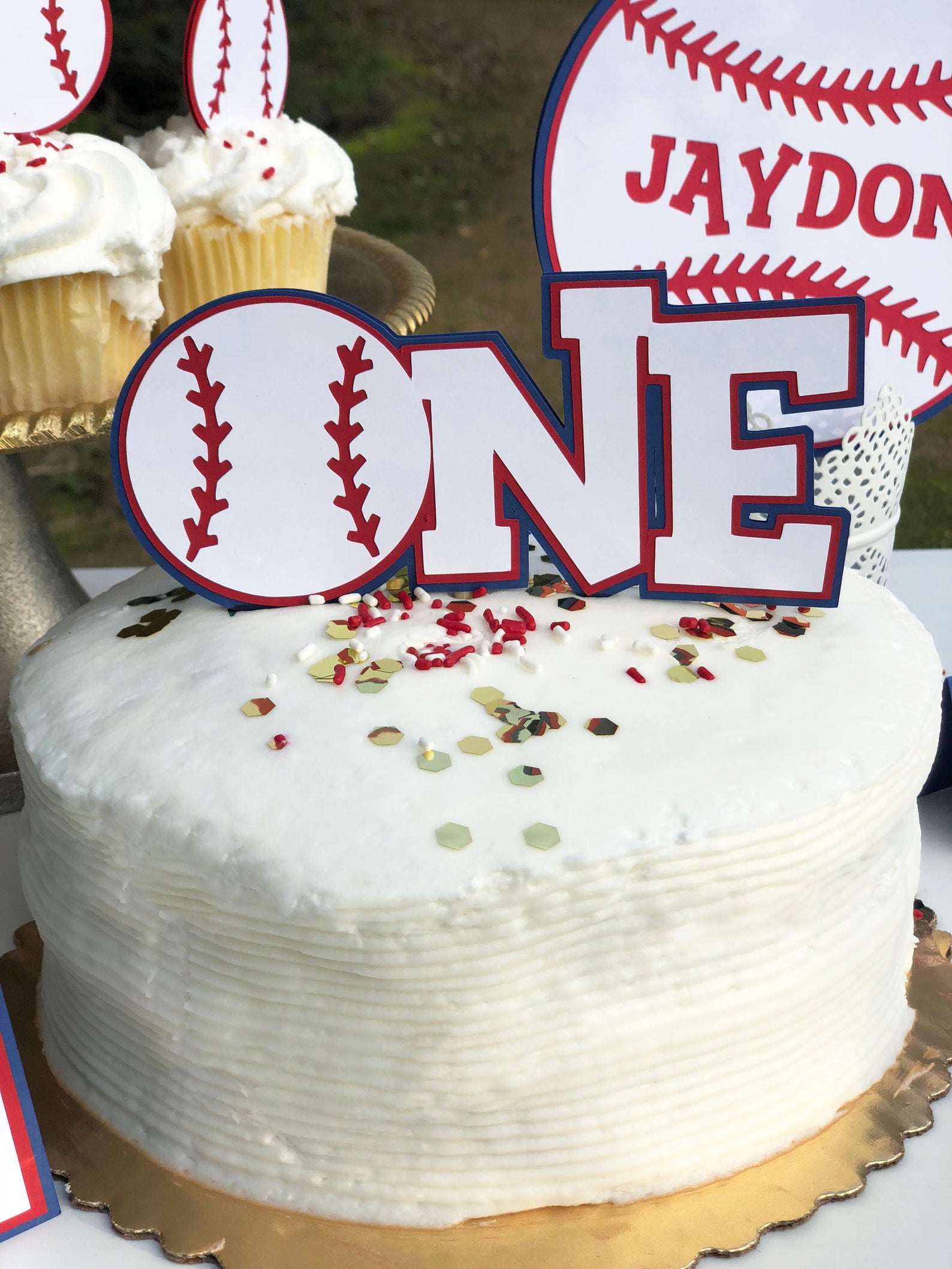 Baseball ONE Cake Topper - Etsy