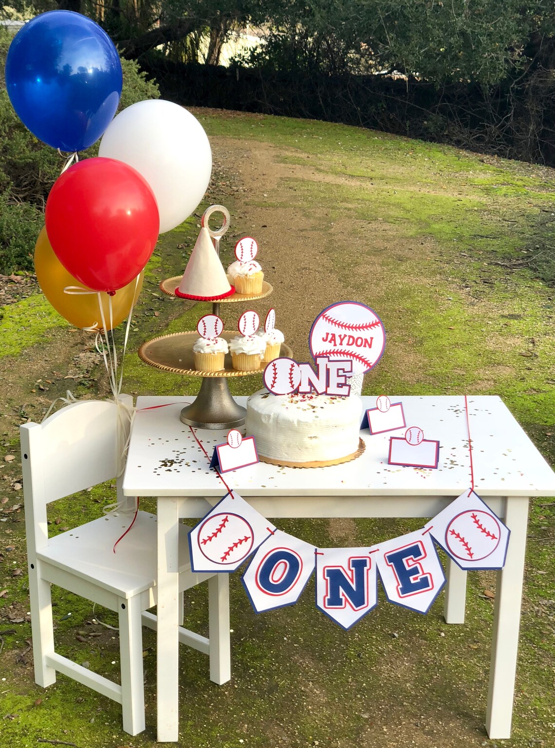 Baseball ONE Cake Topper - Etsy