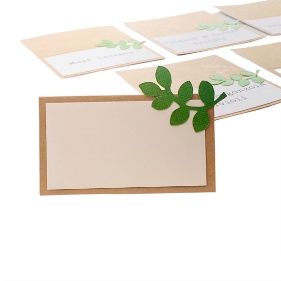 Greenery Place Cards Greenery Food Tents Name Cards - Etsy