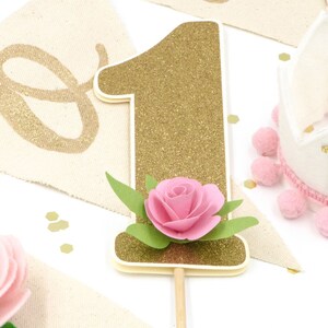 Floral One Cake Topper - Etsy