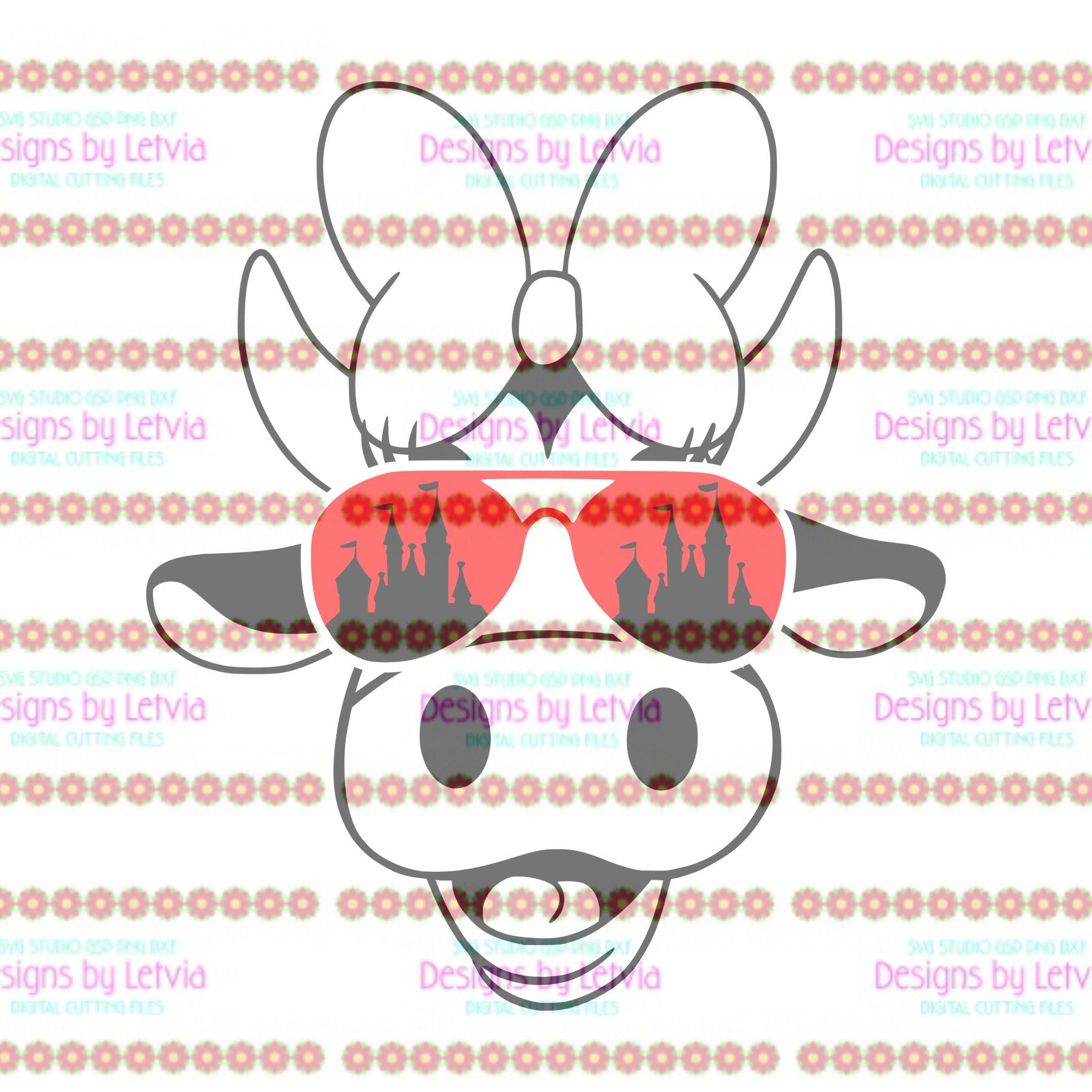 Clarabelle Castle Sunglasses Layered SVG Digital Cut File | Etsy