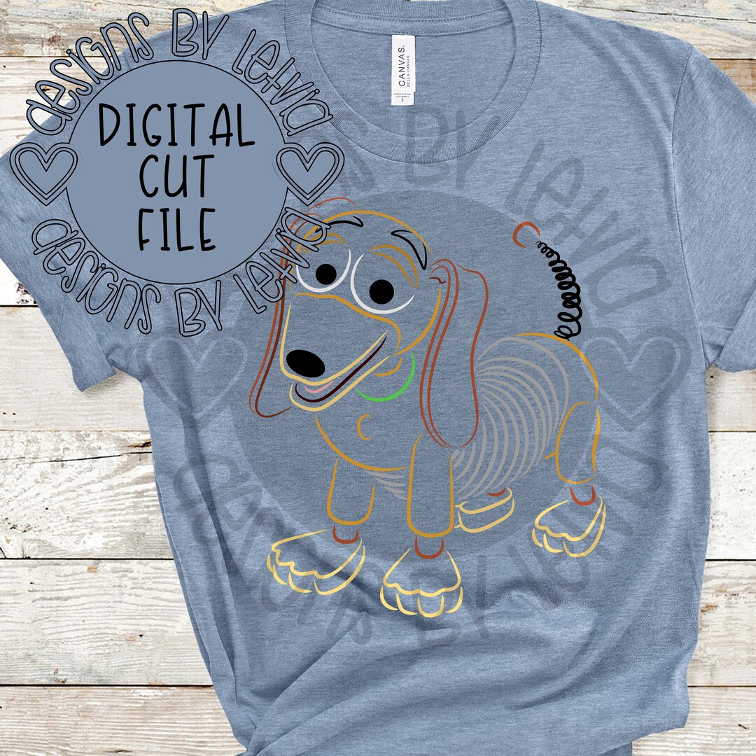 Toy Story 4 Slinky Dog Outline, Layered SVG, Slinky Dog Sublimation Png ...