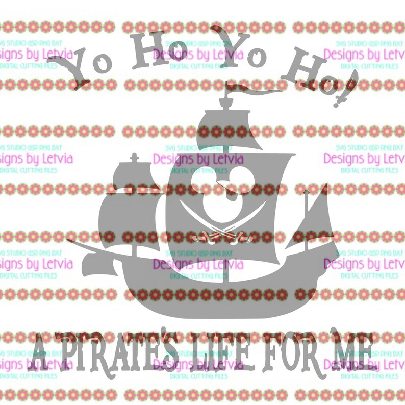 Mickey Yo Ho Yo Ho A Pirate's Life for Me Layered SVG Digital Cut File ...