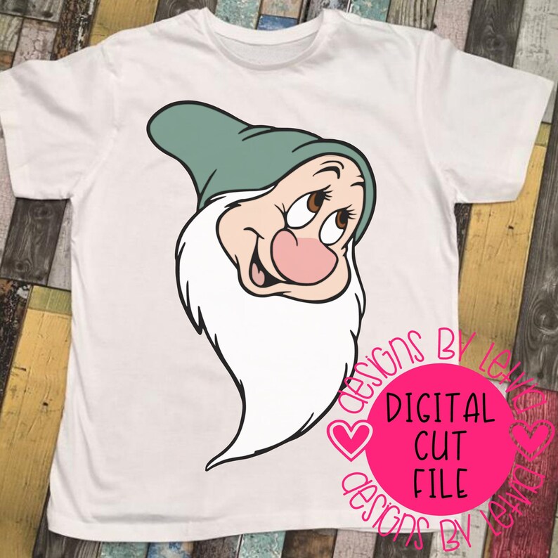Bashful Dwarf Face Disney Snow White Layered SVG Digital Cut | Etsy