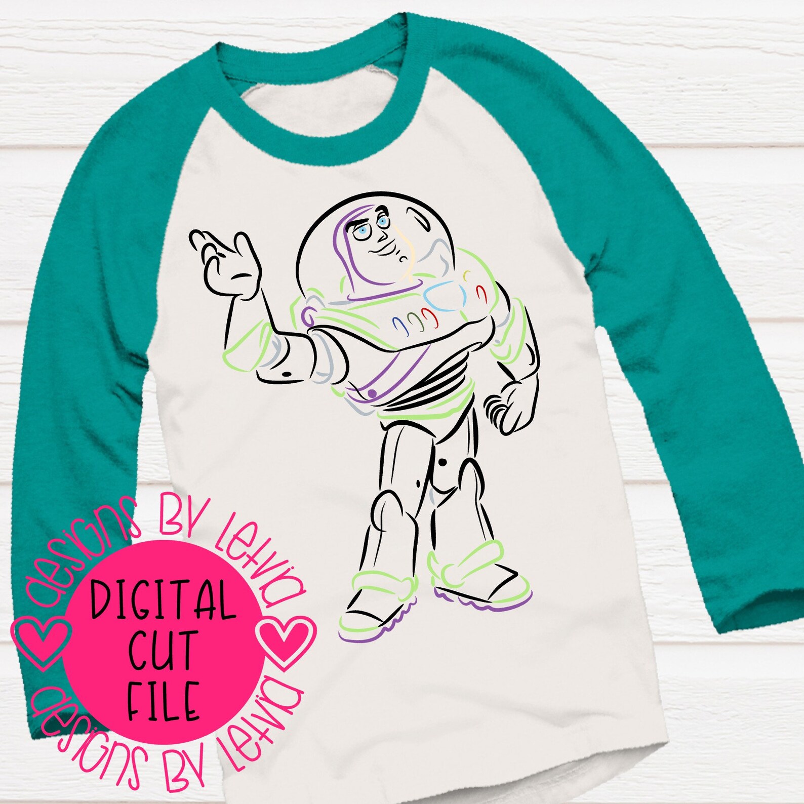 Buzz Lightyear Outline Layered SVG Digital Cut File - Etsy