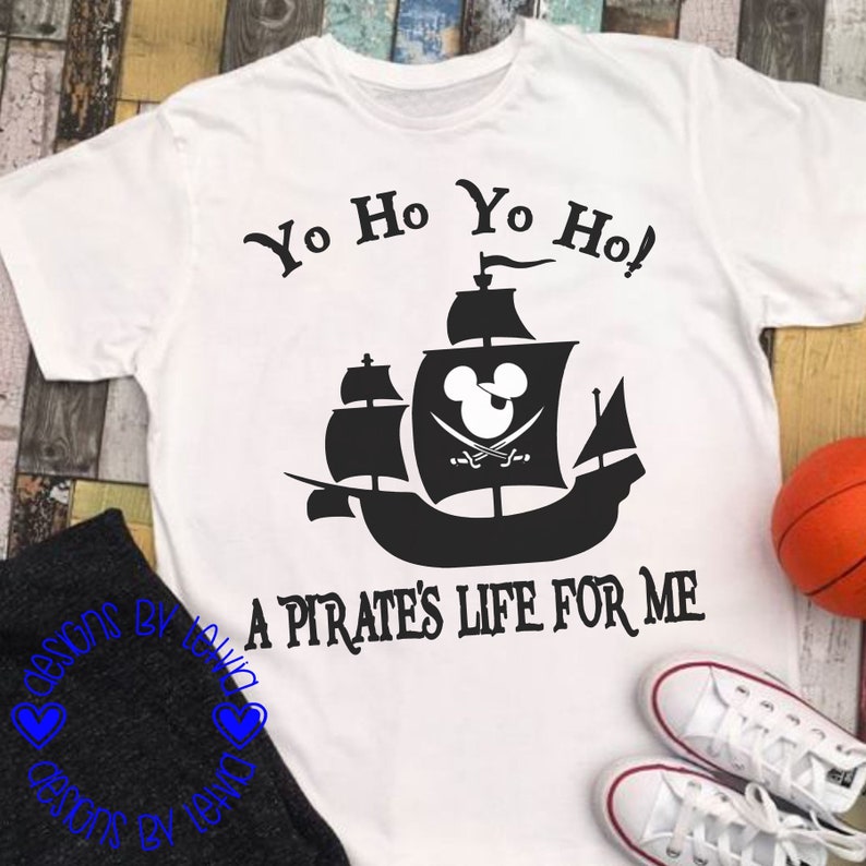Mickey Yo Ho Yo Ho A Pirate's Life For Me SVG Digital Cut | Etsy