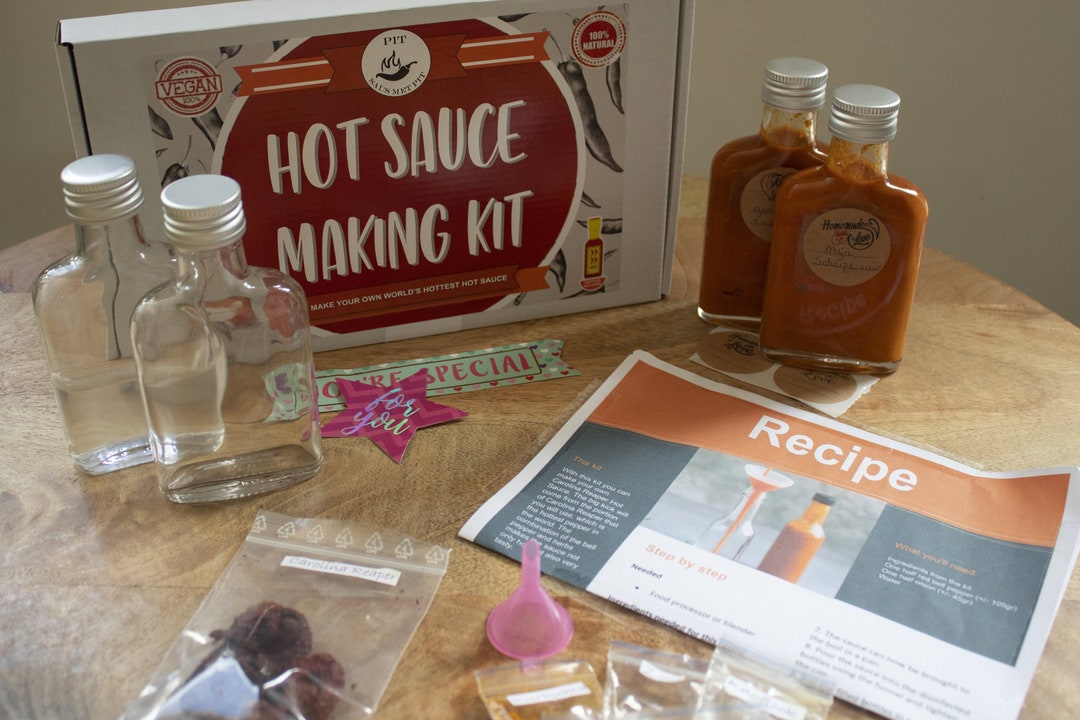 Carolina Reaper Hot Sauce Making Kit DIY Hot Sauce Set Fathers Day Gift ...