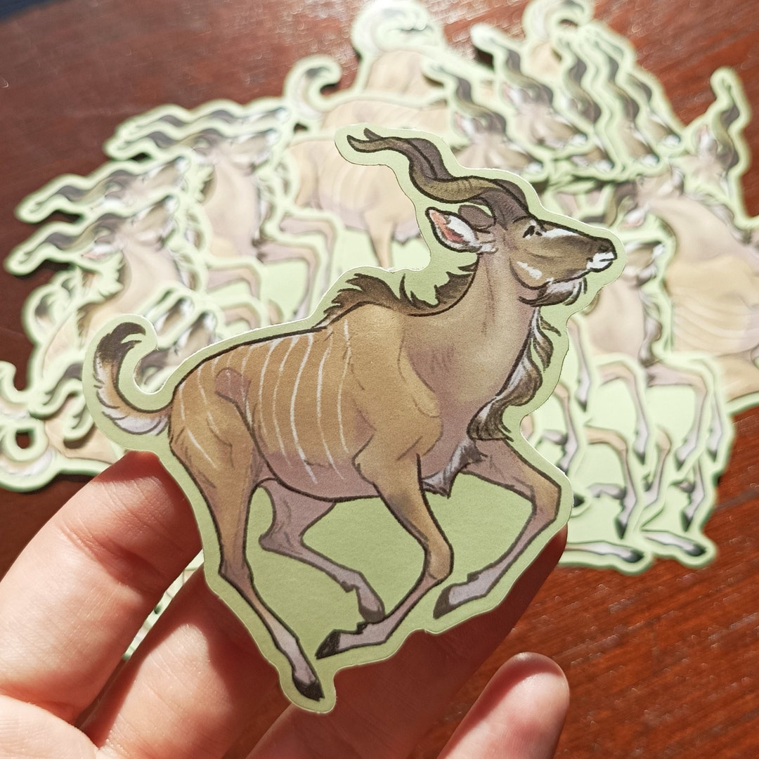 Greater Kudu Wildlife Vinyl Sticker - Etsy