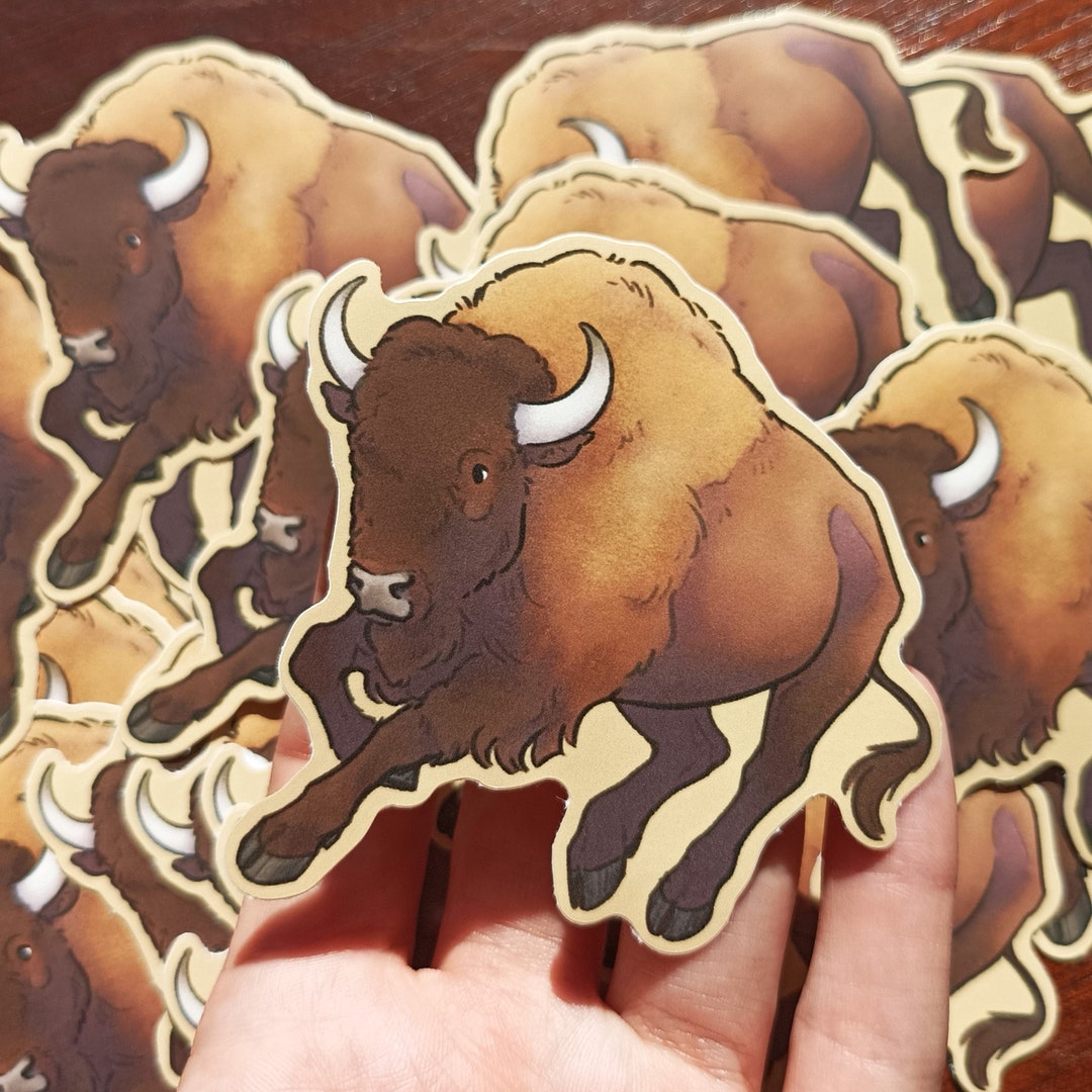 Bison Wildlife Vinyl Sticker - Etsy