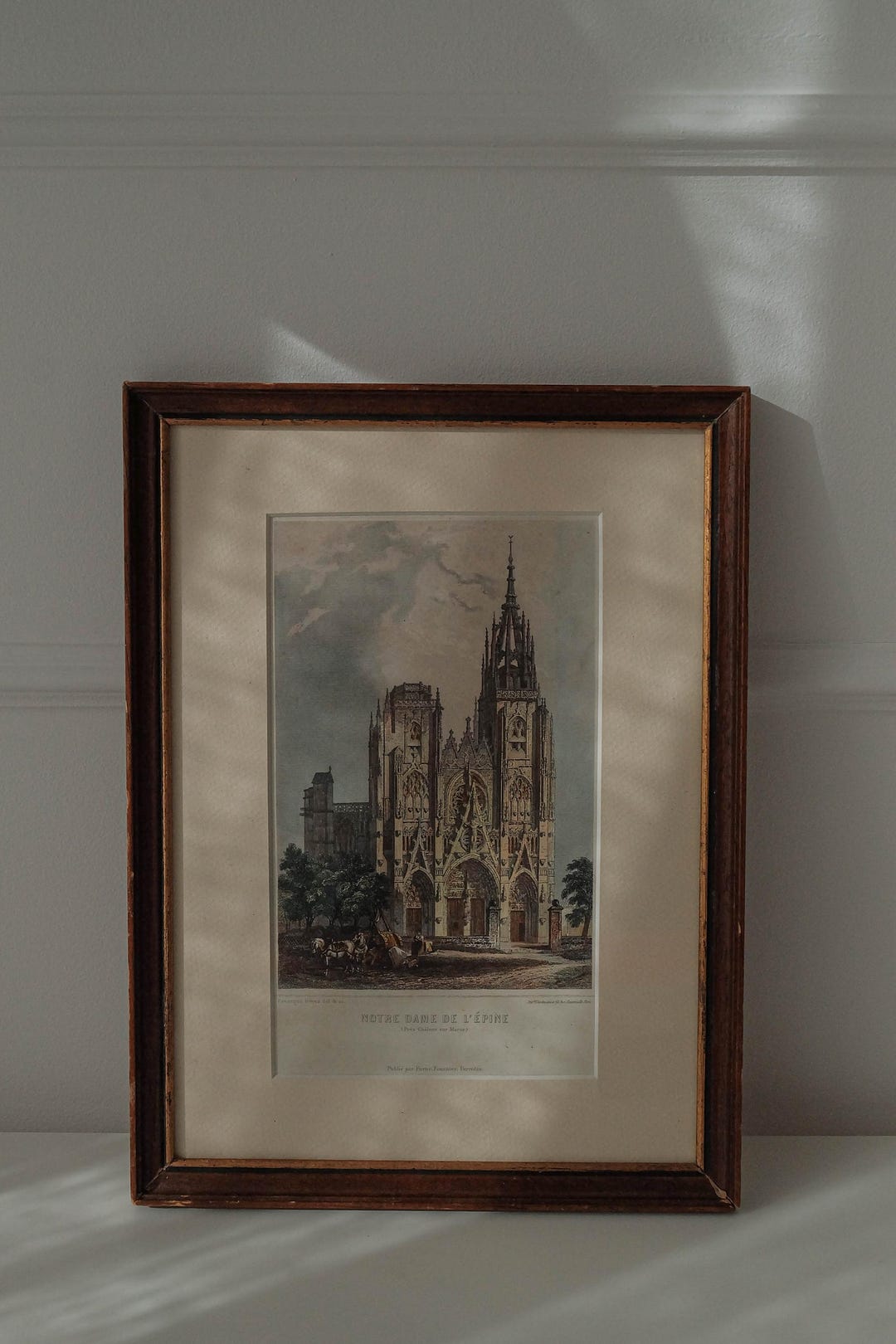 Antique Colored Engraving – Our Lady of the Thorn, France – Framed - Etsy