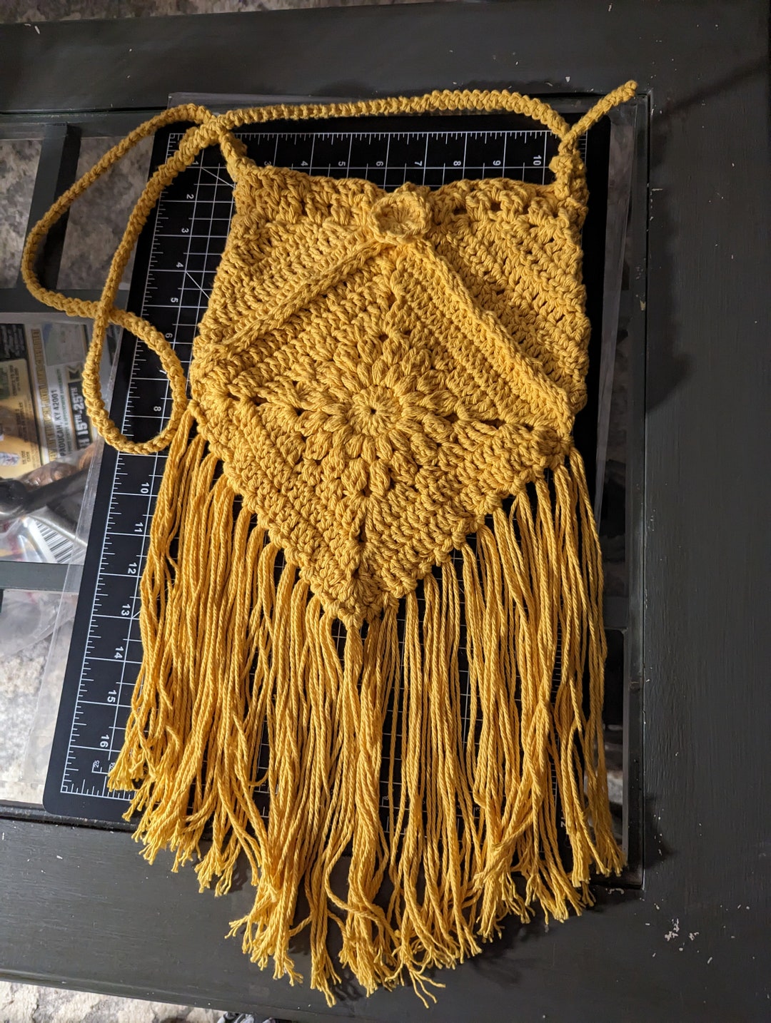 Crocheted Fringe Bag - Etsy