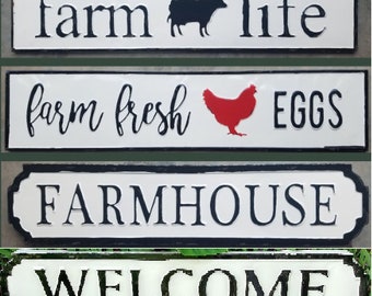 Metal farm signs | Etsy