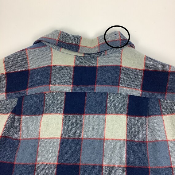 Vintage 1960s Pendleton Flap Pocket Loop Collar Blue … - Gem