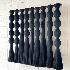 READY TO SHIP/ Black Wall Hanging/ Neutral Wall Art/ Fiber Art ...