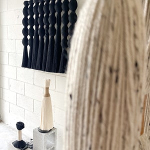 READY TO SHIP/ Black Wall Hanging/ Neutral Wall Art/ Fiber Art ...