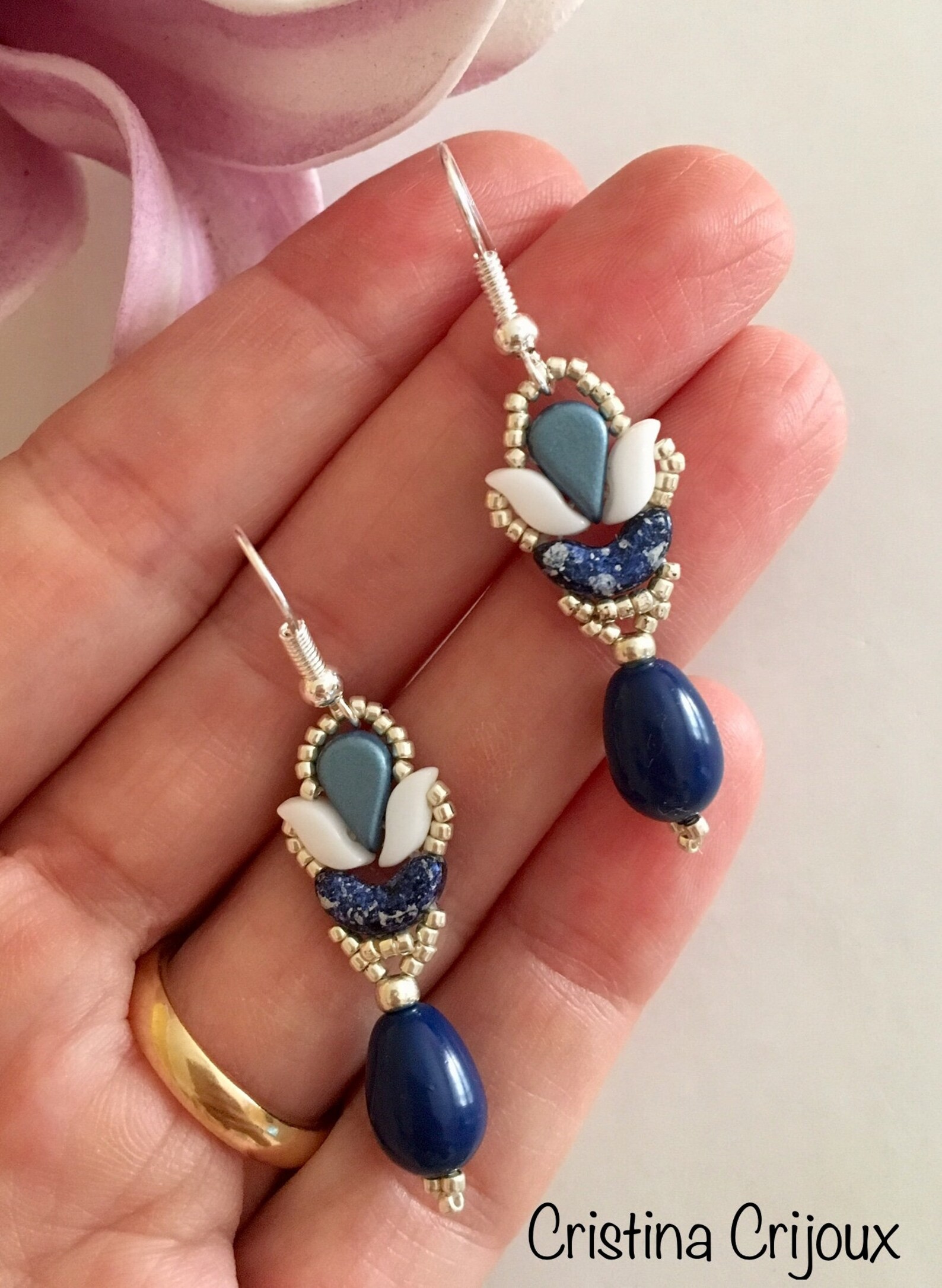 Tulips Earrings Tutorial Beading Pattern Earrings Pattern - Etsy