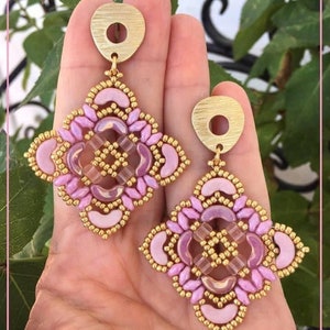 Tutorial PDF Earrings Françi, Tutorial Superduo Earrings, Tutorial ...