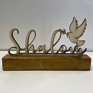 Shalom Dove Wooden Plaque – Laser Engraved Religious Home Decor - Etsy UK