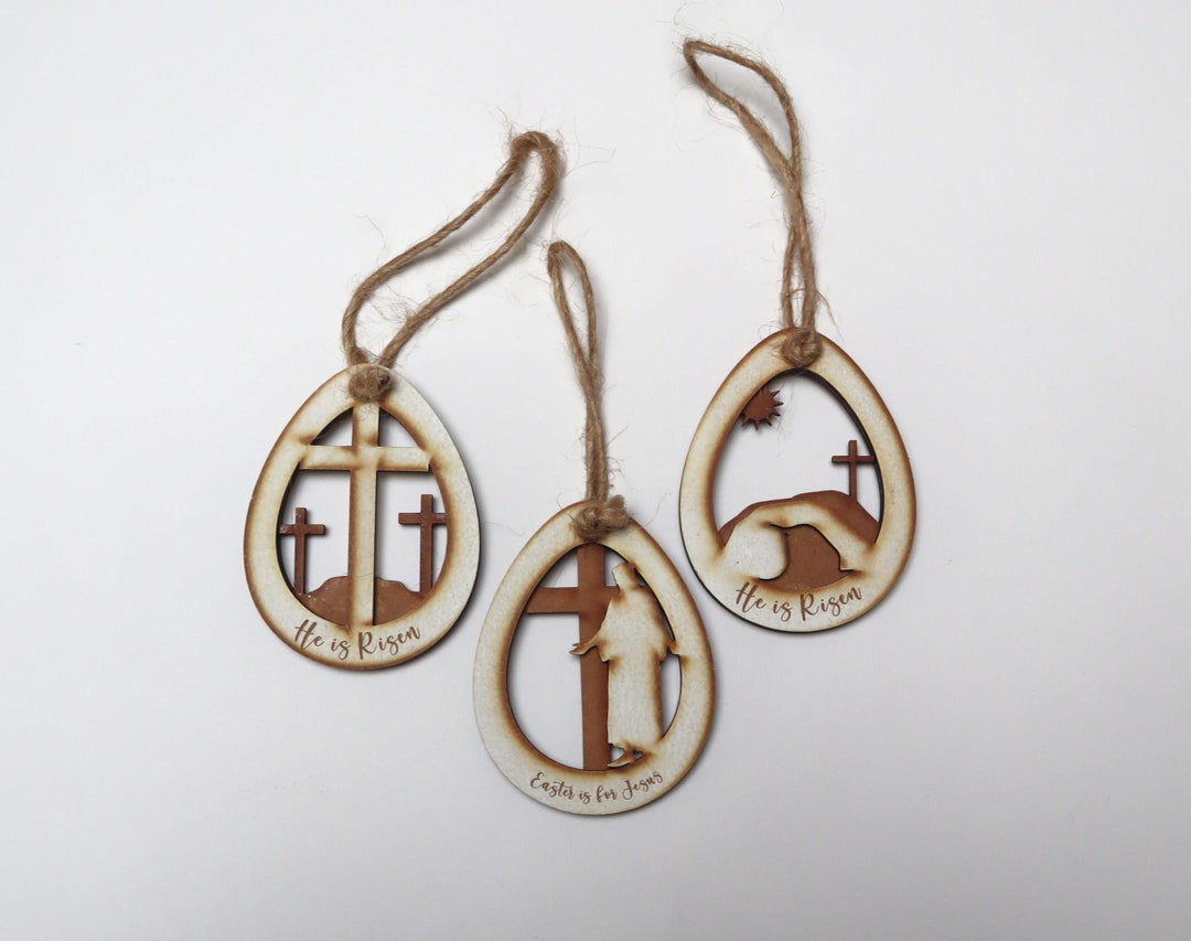 Christian Jesus Easter Egg Baubles/decorations - Easter is for Jesus ...