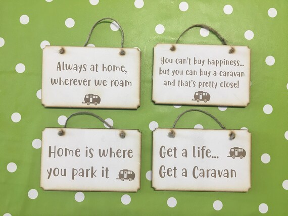 Caravan Plaques MDF White Laser Cut Home Decor Caravan | Etsy UK