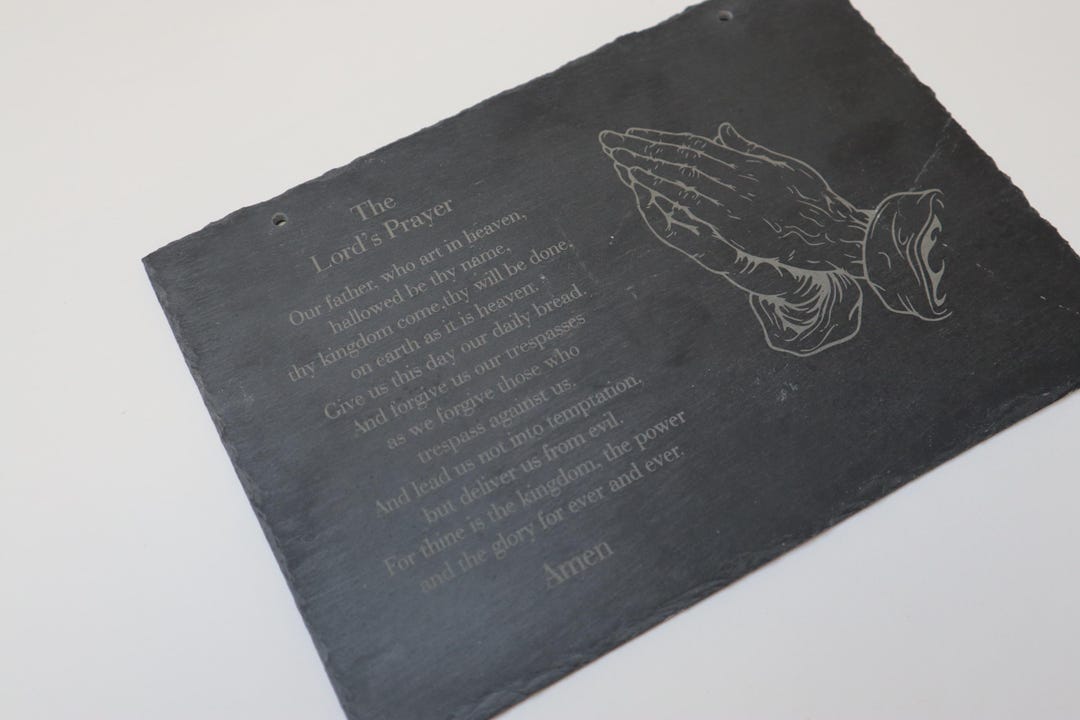 The Lord's Prayer Slate Plaque Christian Gifts Christian Religious Lord ...