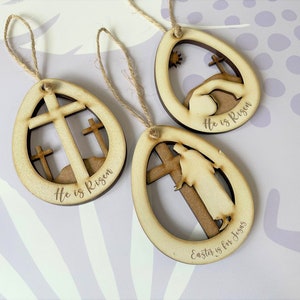 Christian Jesus Easter Egg Baubles/decorations Easter is for Jesus He ...