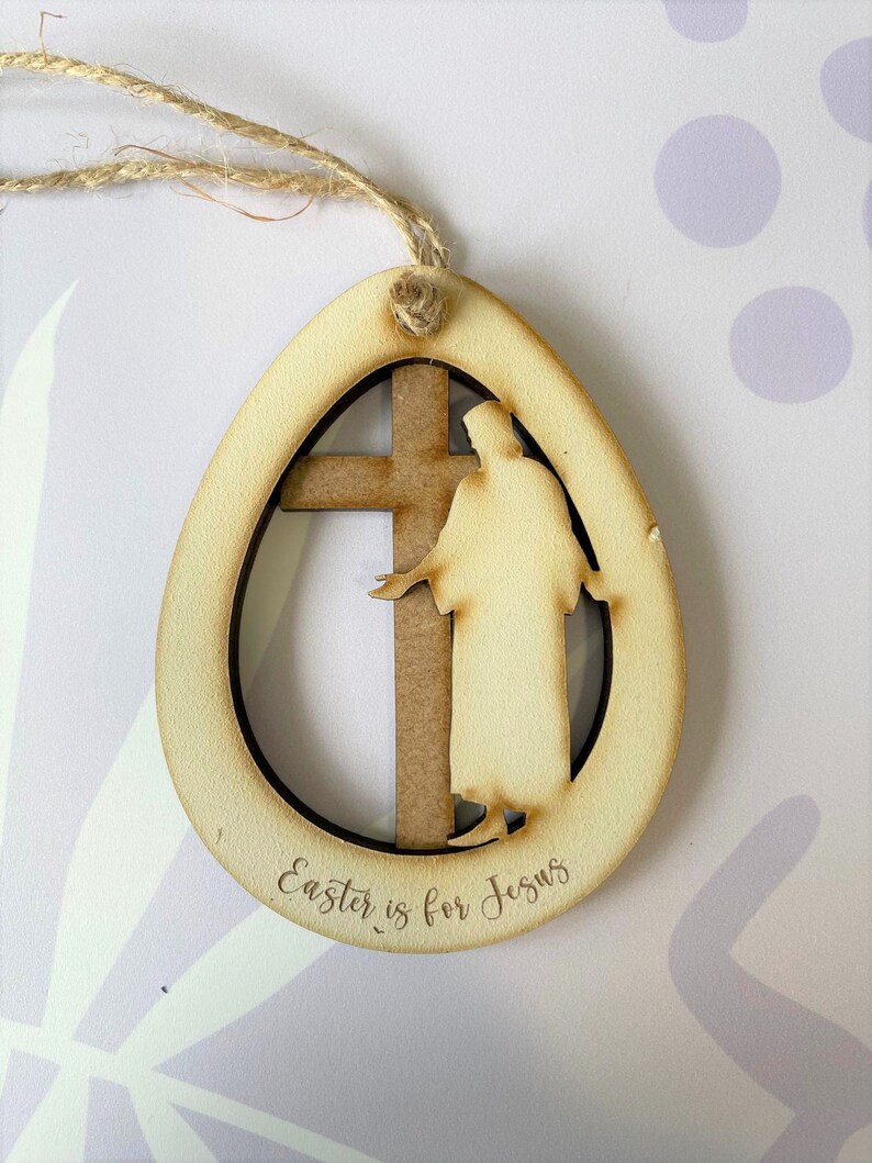 Christian Jesus Easter Egg Baubles/decorations Easter is for Jesus He ...
