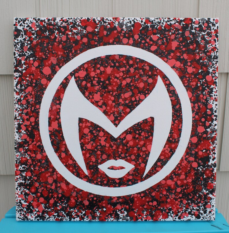 Marvel Avengers Scarlet Witch Logo Silhouette Acrylic Splatter - Etsy