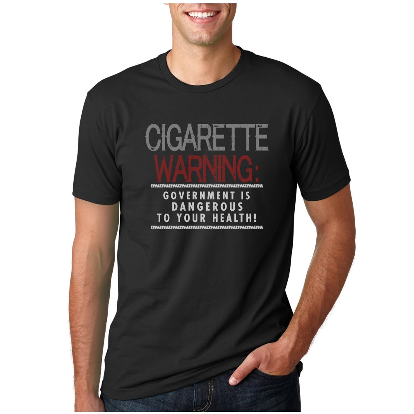 Cigarette Warning Tee Shirt | Etsy