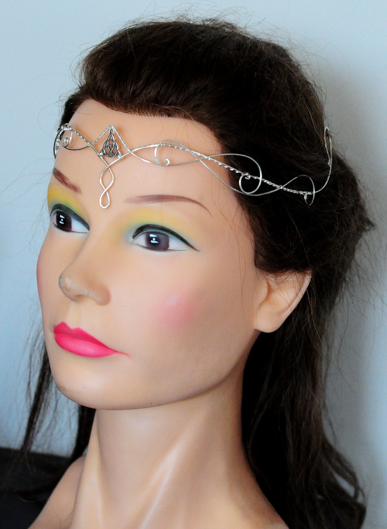 Celtic handmade tiara silver color perfect for symbolic | Etsy