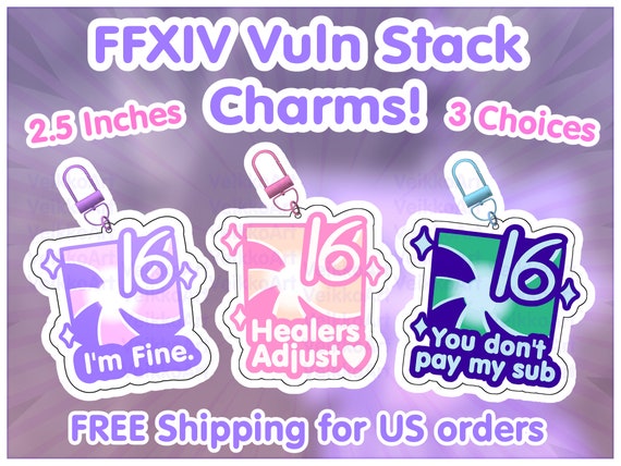 FFXIV Vuln Stacks Charms 2.5inch Charms - Etsy