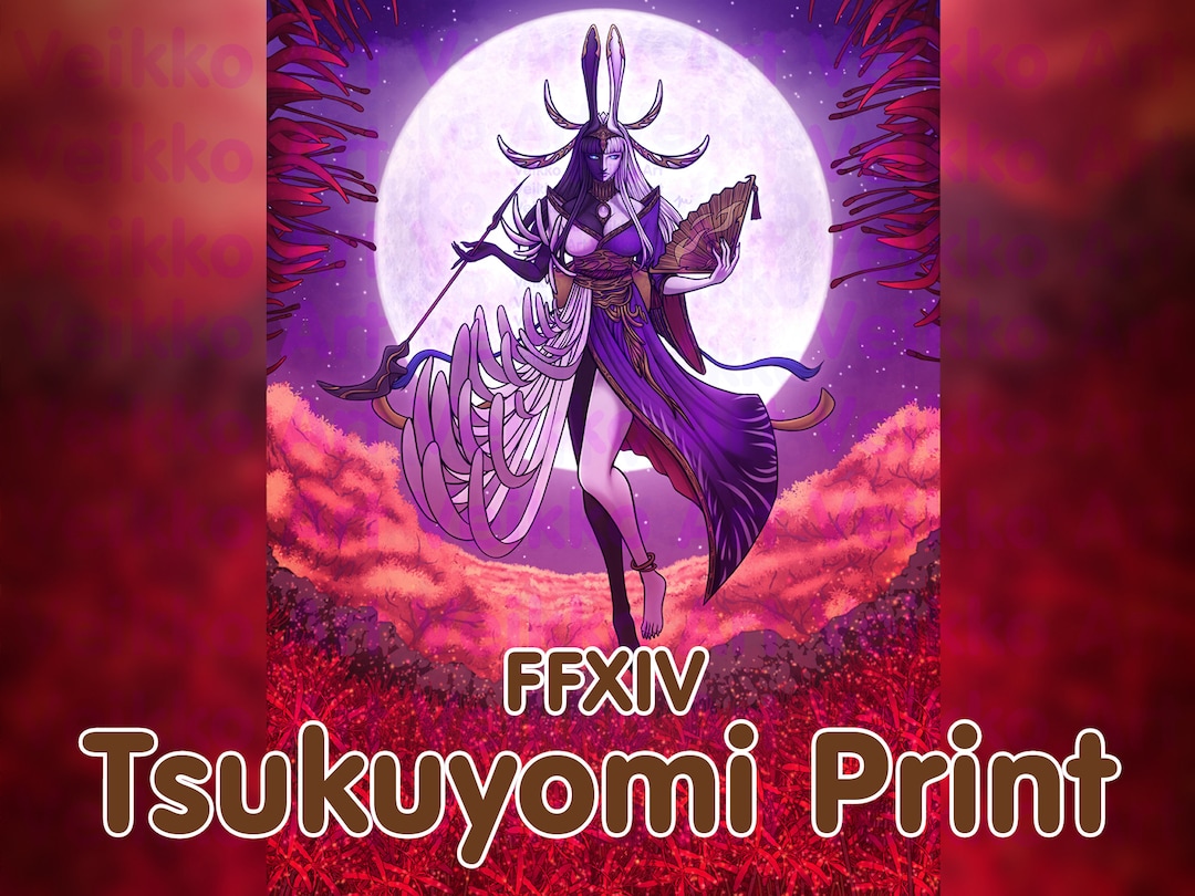 Tsukuyomi FFXIV Poster/print - 4x6, 5x7, 8x10, 16x20 - Etsy
