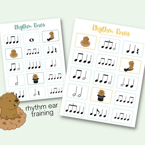 Rhythm Rows No-prep Ear Training Game - Etsy