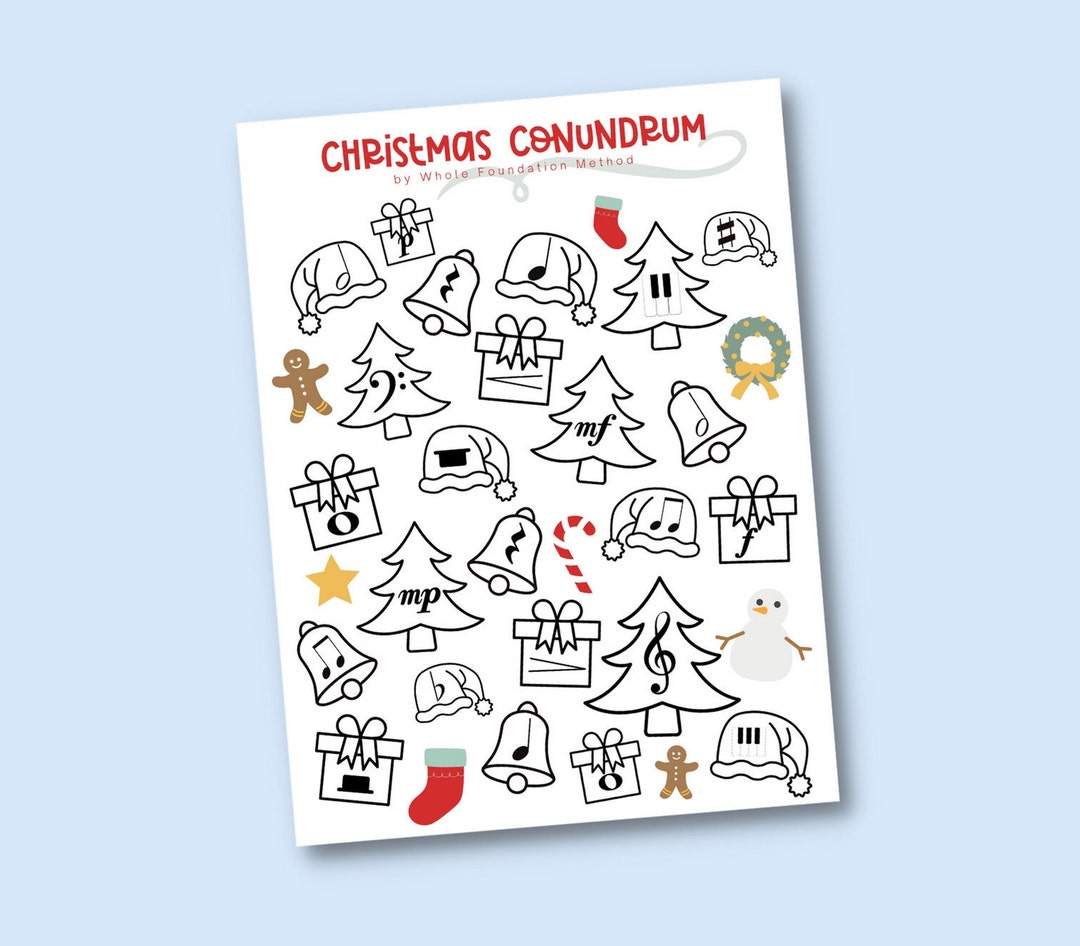 Christmas Conundrum [music Symbol I Spy] - Etsy