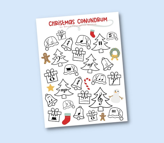 Christmas Conundrum music Symbol I Spy | Etsy