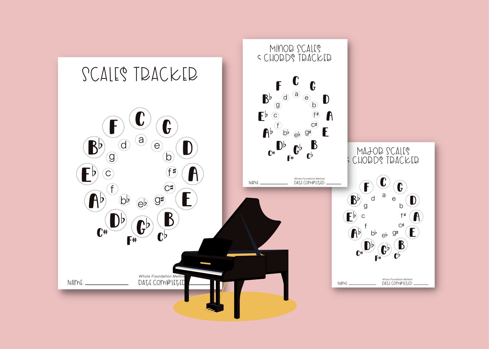 Scales Practice Charts - Etsy