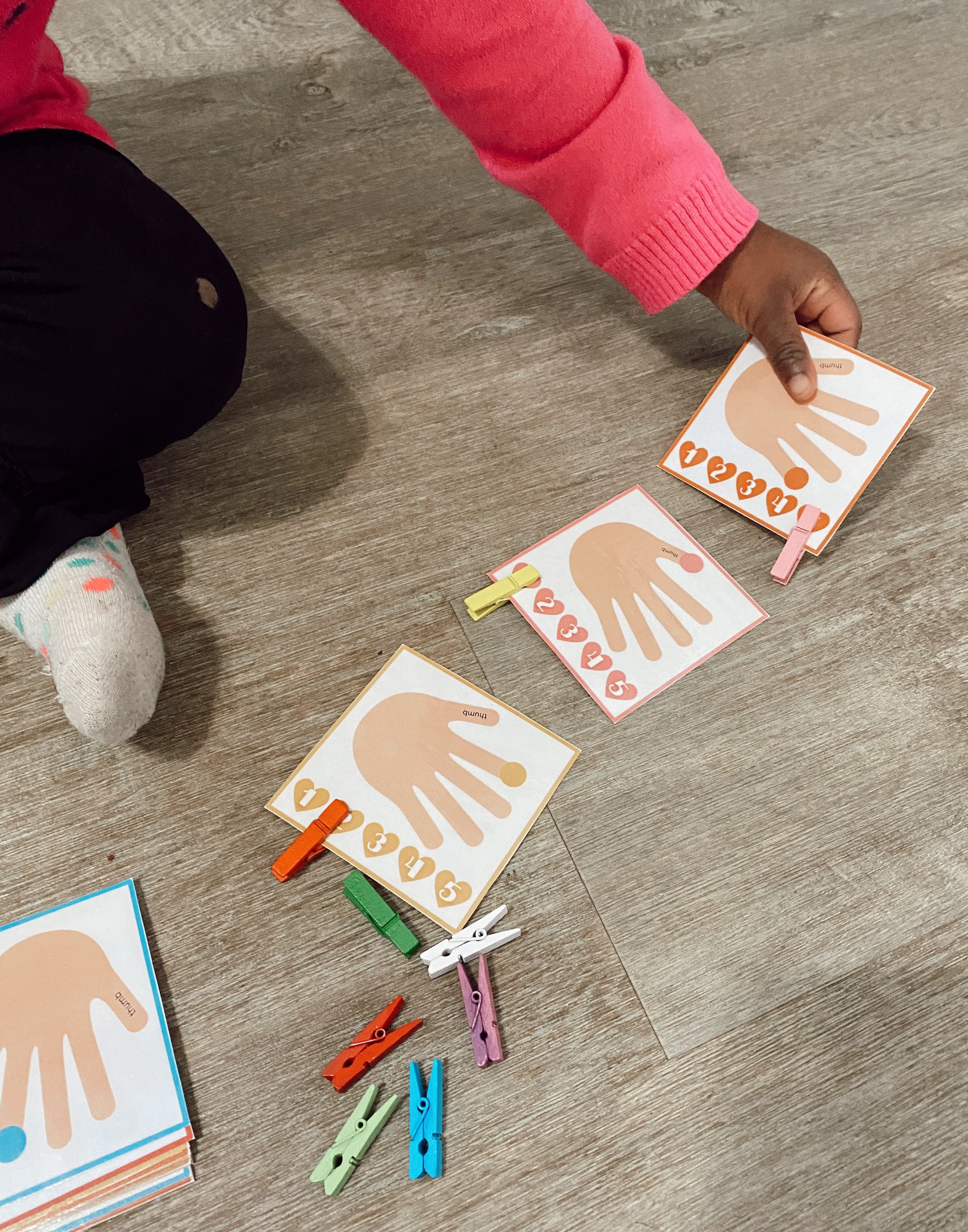 Finger-number Clip Cards - Etsy