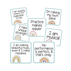 Music Student Affirmation Cards | Etsy