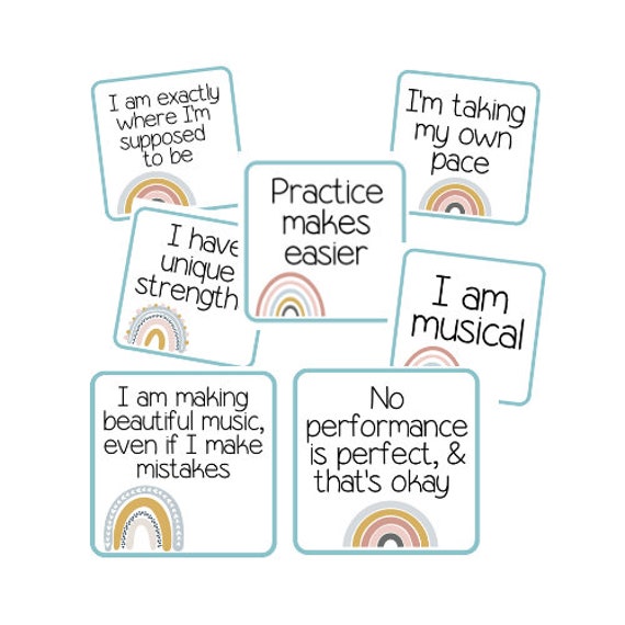 Music Student Affirmation Cards | Etsy