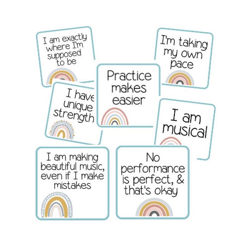 Music Student Affirmation Cards | Etsy