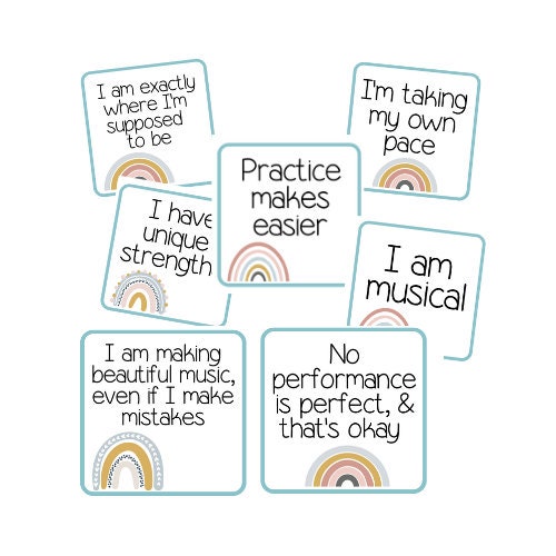 Music Student Affirmation Cards | Etsy