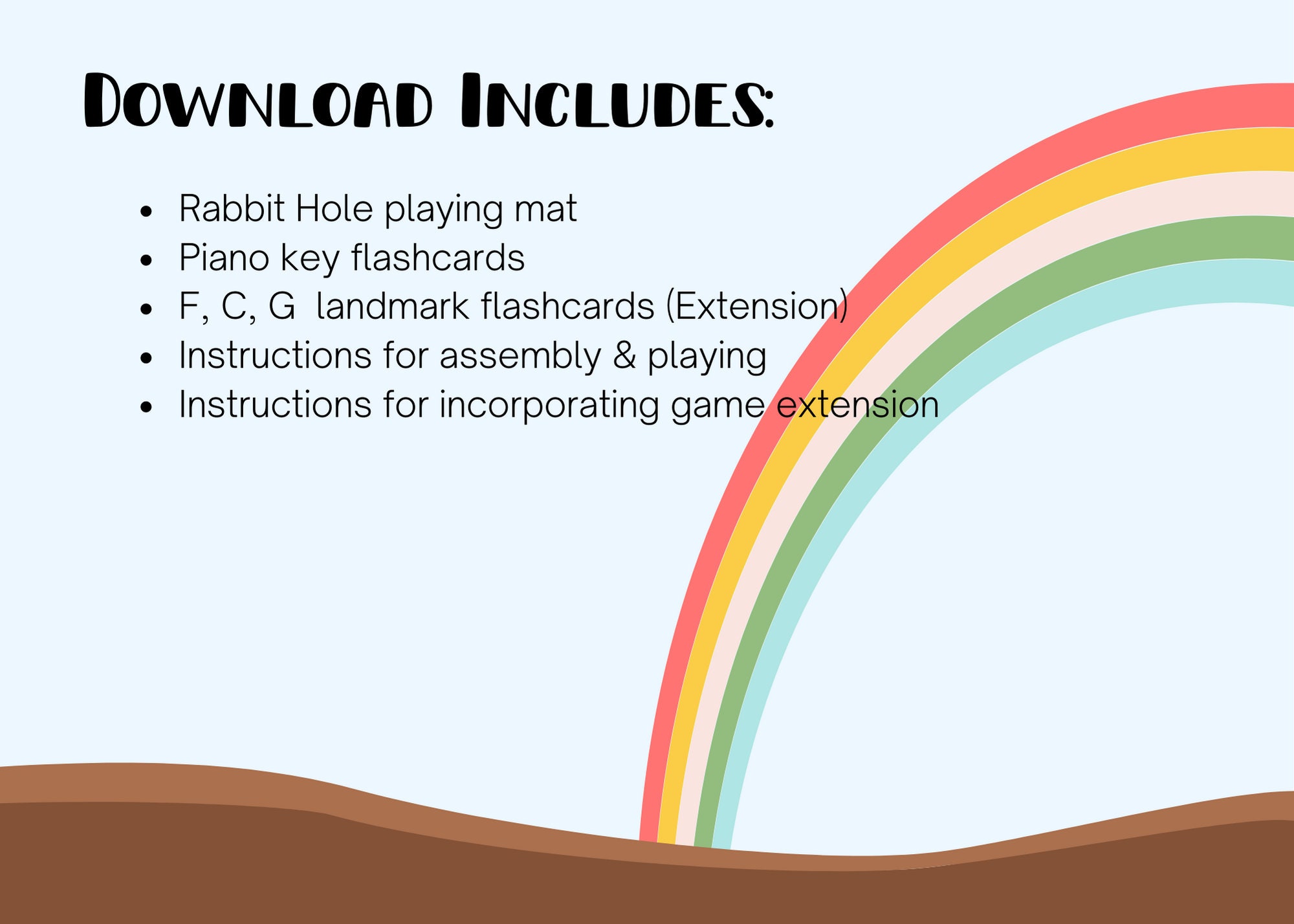 Rabbit Hole | Piano Key & Landmark Game - Etsy