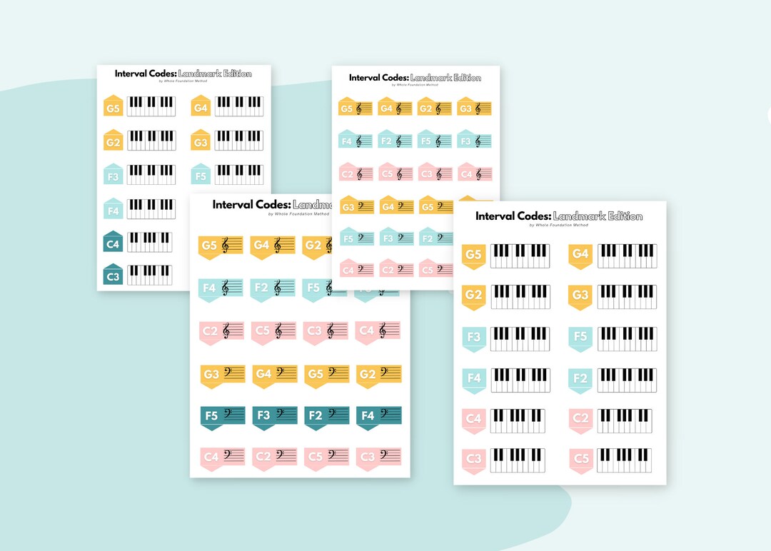 Interval Codes WORKSHEETS | Landmark Edition - Etsy
