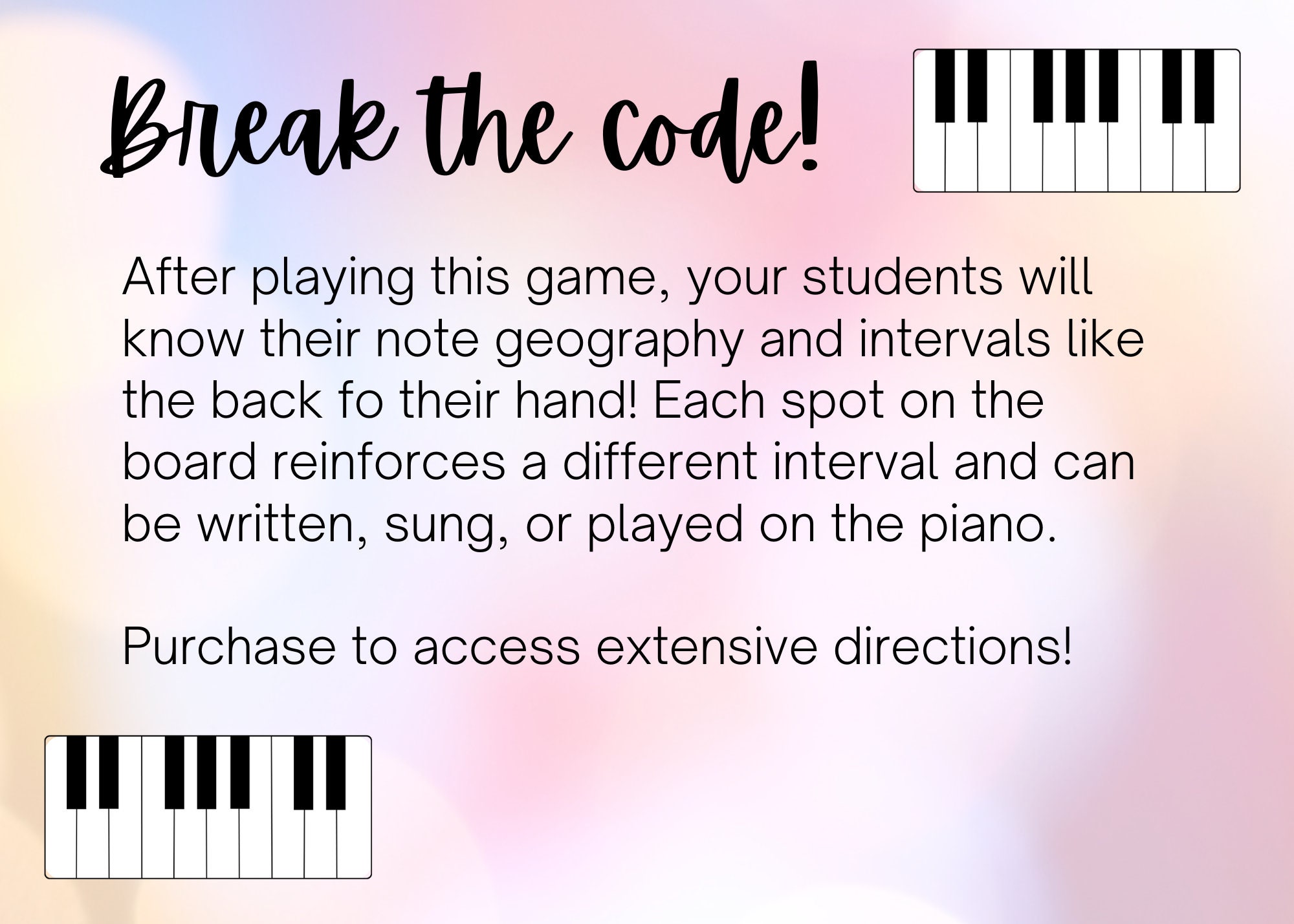 Interval Codes | 2nds-5ths Memory Game - Etsy