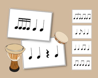 Pack of Printable Rhythm Flashcards for Music Education | Sets 1 & 2 ...