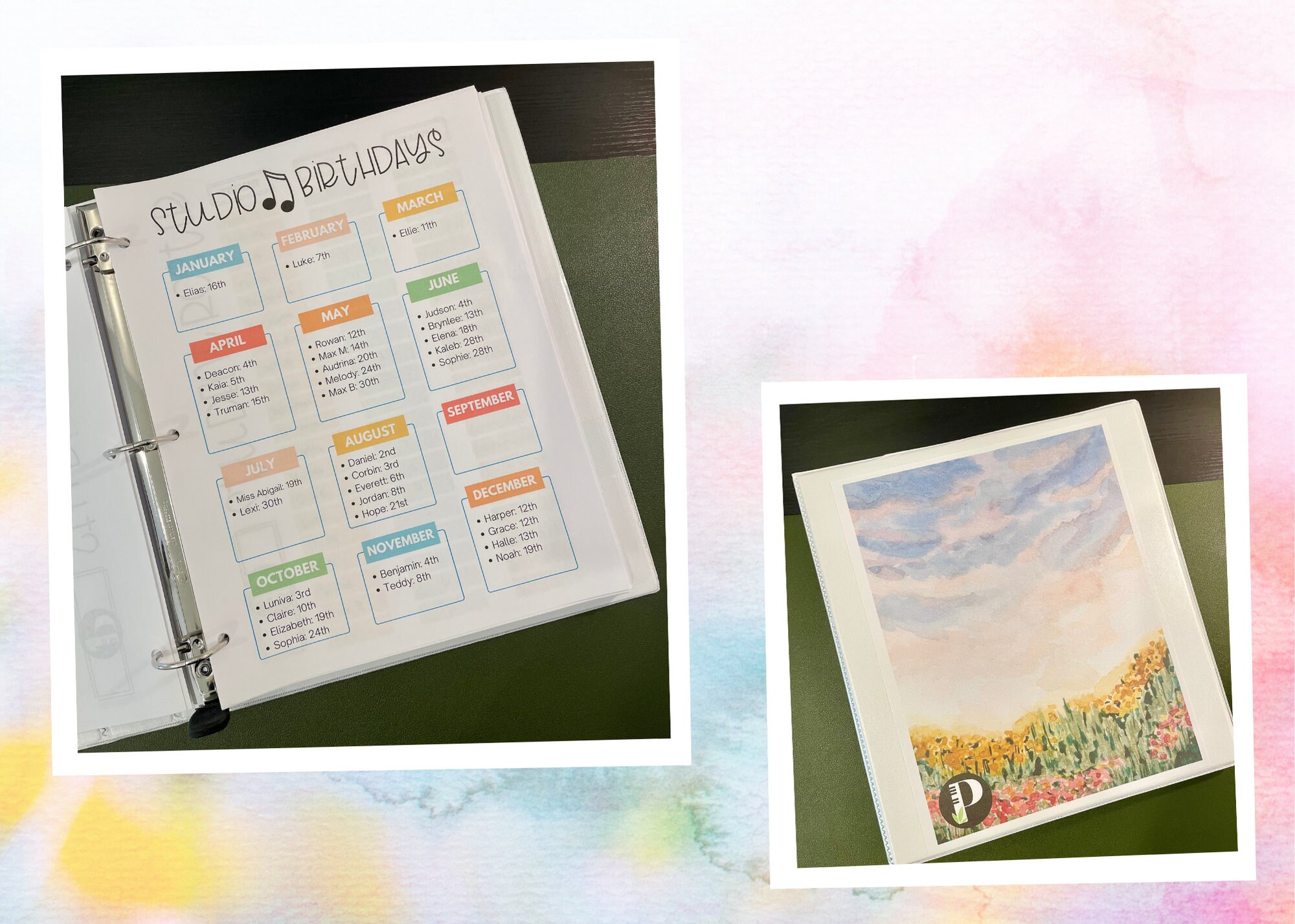Piano Teacher Lesson Planner & Studio Organizer - Etsy